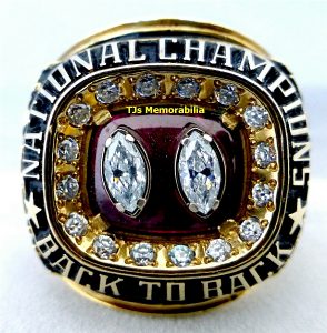 1995 NEBRASKA CORNHUSKERS BACK TO BACK NATIONAL CHAMPIONSHIP RING - Buy ...