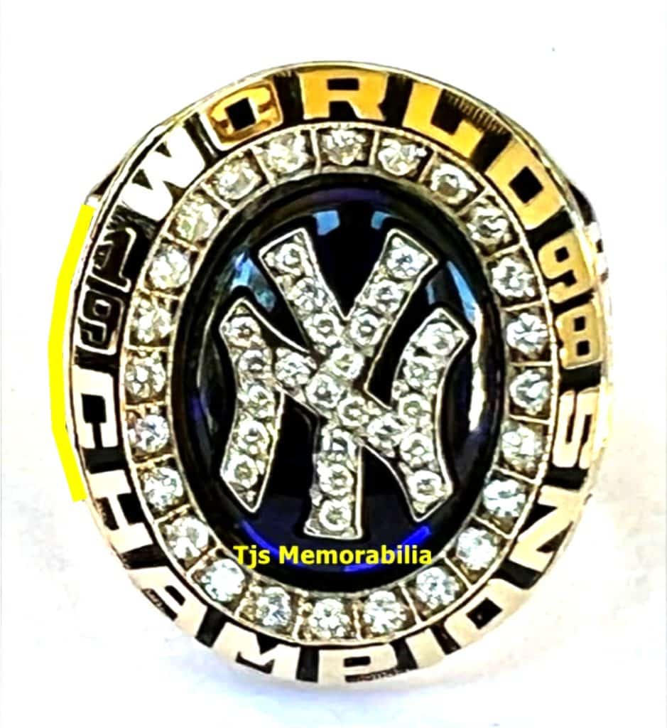 1998 NEW YORK YANKEES WORLD SERIES CHAMPIONSHIP RING AND PRESENTATION ...
